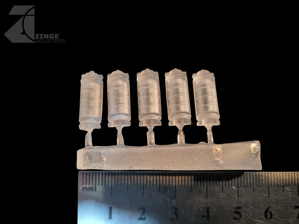 Clear Detailed Rectangle Bulkhead - Sprue of 5 - Transparent Light Dif ...