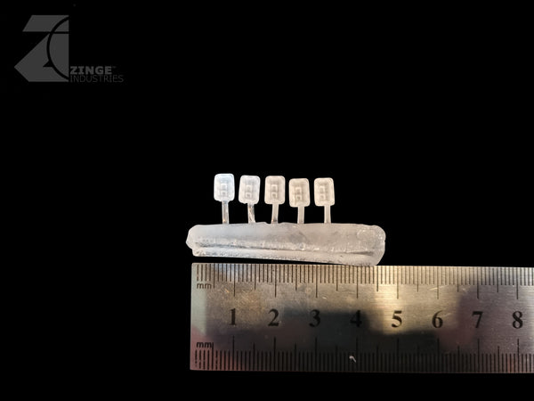 Clear Small Rectangle Bulkhead - Sprue of 5 - Transparent Light Diffus ...