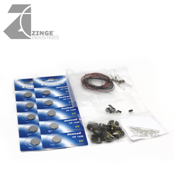 LED Model Electrical Starter Pack A (Small Batteries CR1220 For Small ...