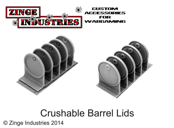Hollow Crushable Barrels and Lids - Sprue of 5 – Zinge Industries